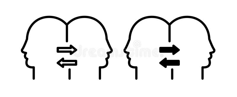 Interpersonal Relationship Icon Set. People Conflict and Connection ...