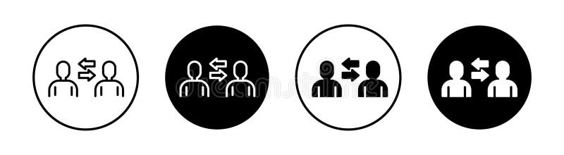 Interpersonal Relationship Icon Set. People Conflict and Connection ...