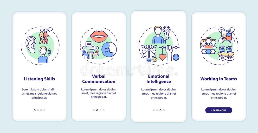 Interpersonal Skill Self Assessment Categories Onboarding Mobile App ...