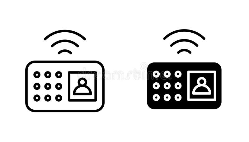 Interphone vecor icon set stock vector. Illustration of computer ...