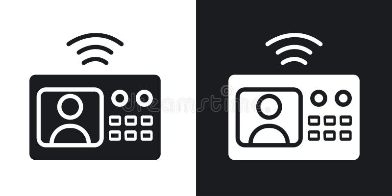 Interphone vecor icon set stock vector. Illustration of dictaphone ...