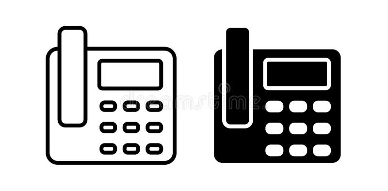 Interphone vecor icon set stock vector. Illustration of ringing - 340785806
