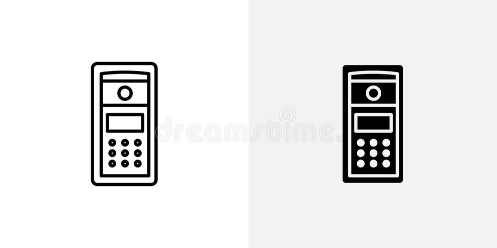 Interphone vecor icon set stock vector. Illustration of phone - 340376382