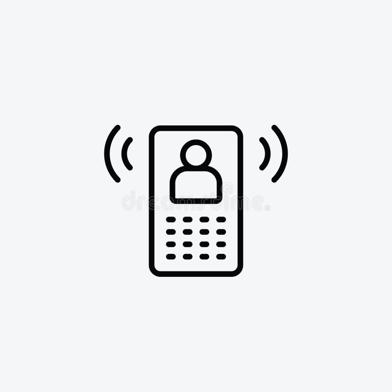Interphone vector icon set stock vector. Illustration of contact ...