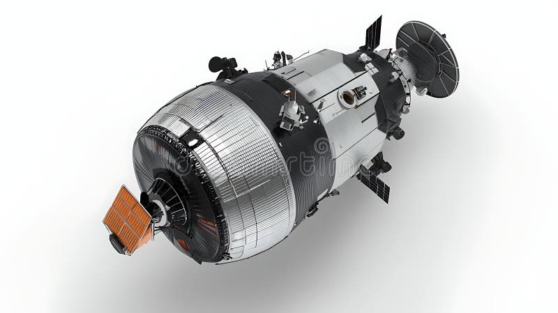 Interplanetary Spacecraft with Metallic Finish in Outer Space Stock ...