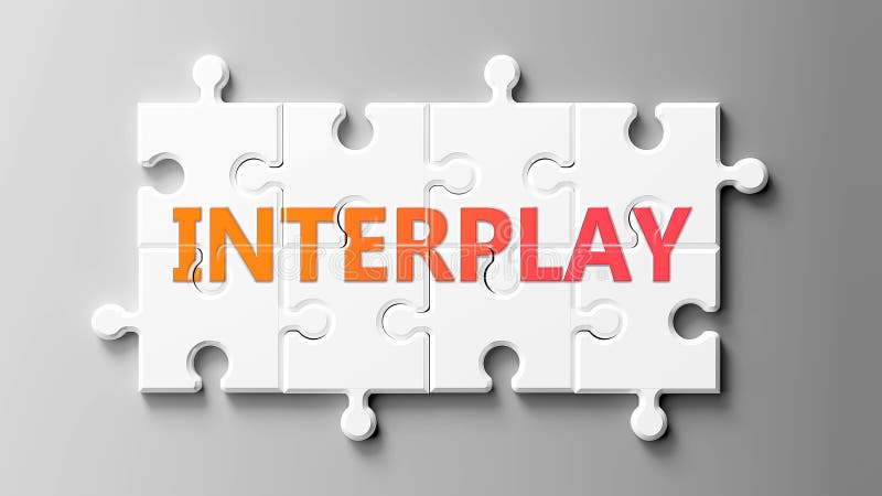 Interplay Complex Like a Puzzle - Pictured As Word Interplay on a ...
