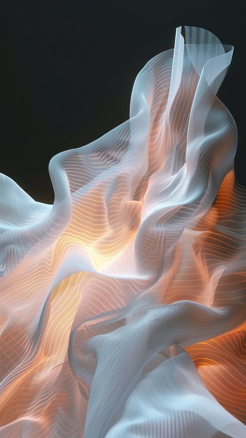 The Interplay between Light and Digital Abstract Forms Stock ...