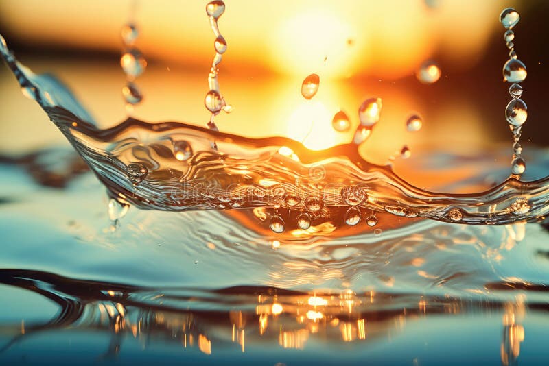 Drops, Splashes, and Bubbles Create a Mesmerizing Sunset Spectacle ...