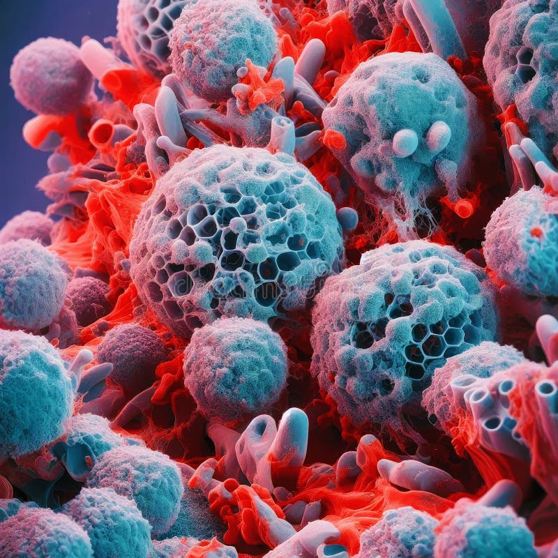 Bacteria Electron Microscope Image Illustration Stock Illustration ...