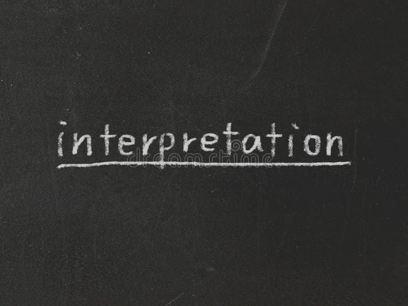Interpretation Concept Word Stock Image - Image of word, handwritten ...