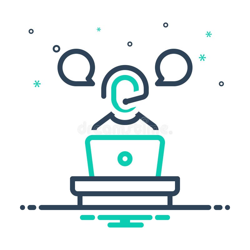 Mix Icon for Interpretation, Explanation and Helper Stock Vector ...