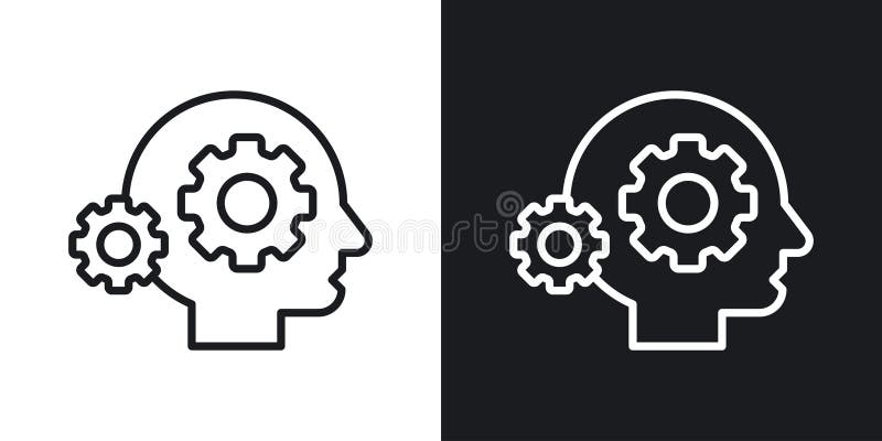 Interpretation Icon Set. Critical Data Analysis Vector Symbol in Black ...