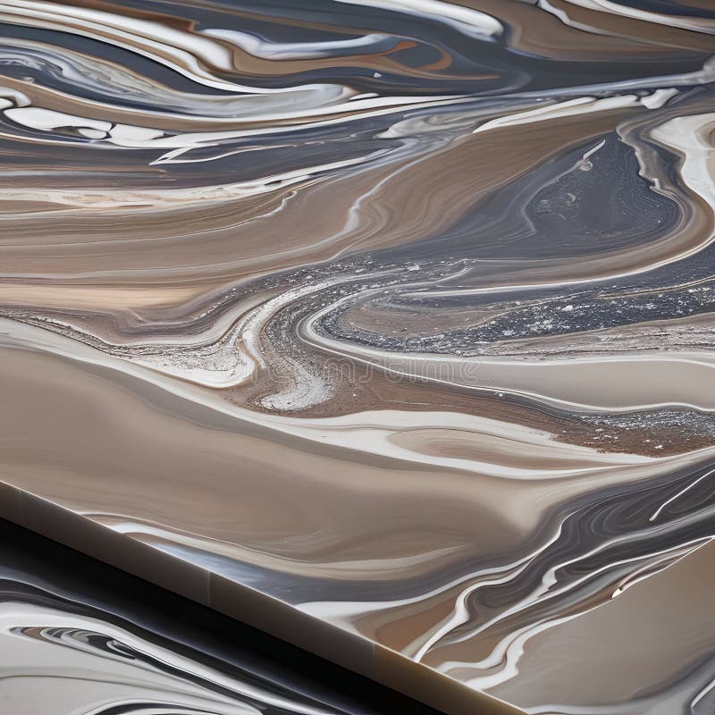 An Interpretation of Marble, with Swirling Textures and Veins Creating ...
