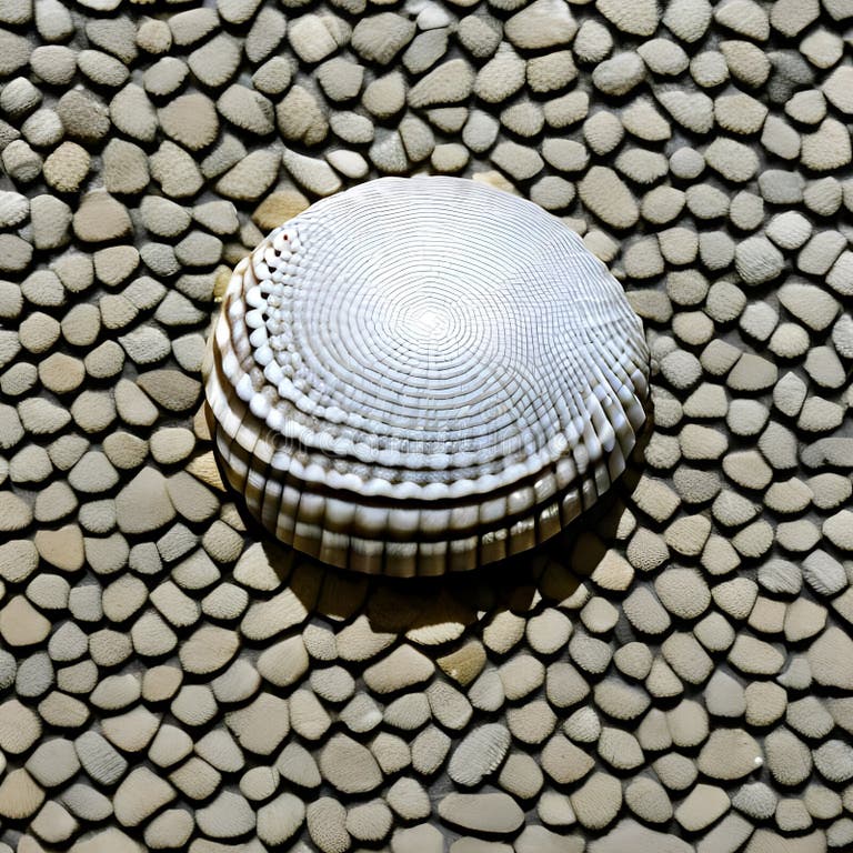 An Interpretation of a Seashell, with Textured and Patterned Shapes ...