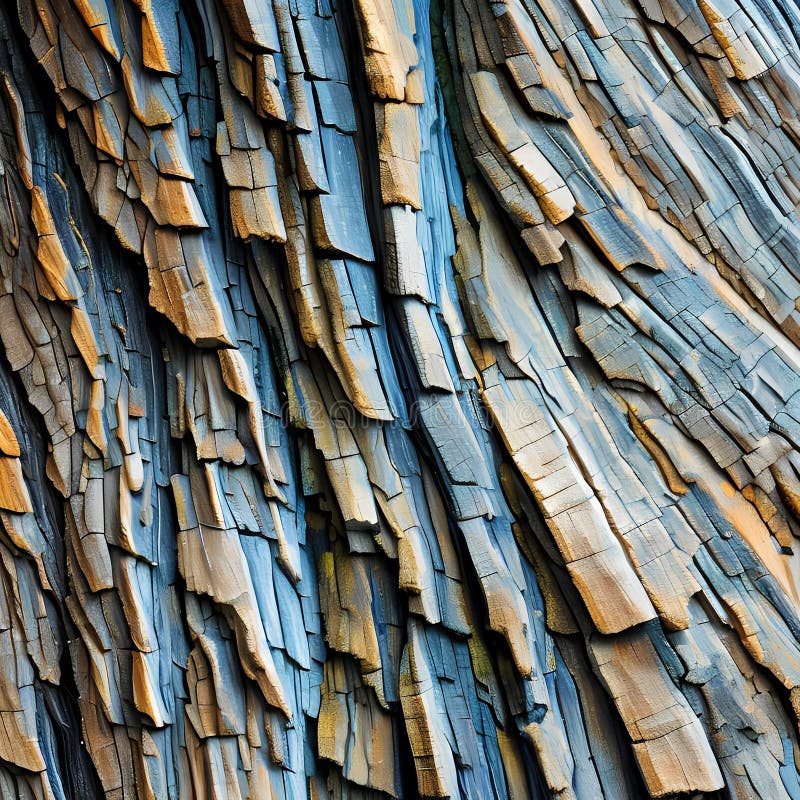 An Interpretation of a Tree Bark, with Textured and Jagged Shapes ...