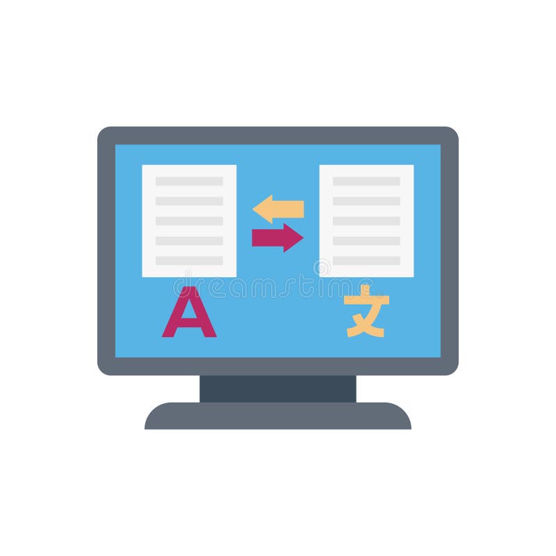 Interpretation Vector Flat Color Icon Stock Vector - Illustration of ...