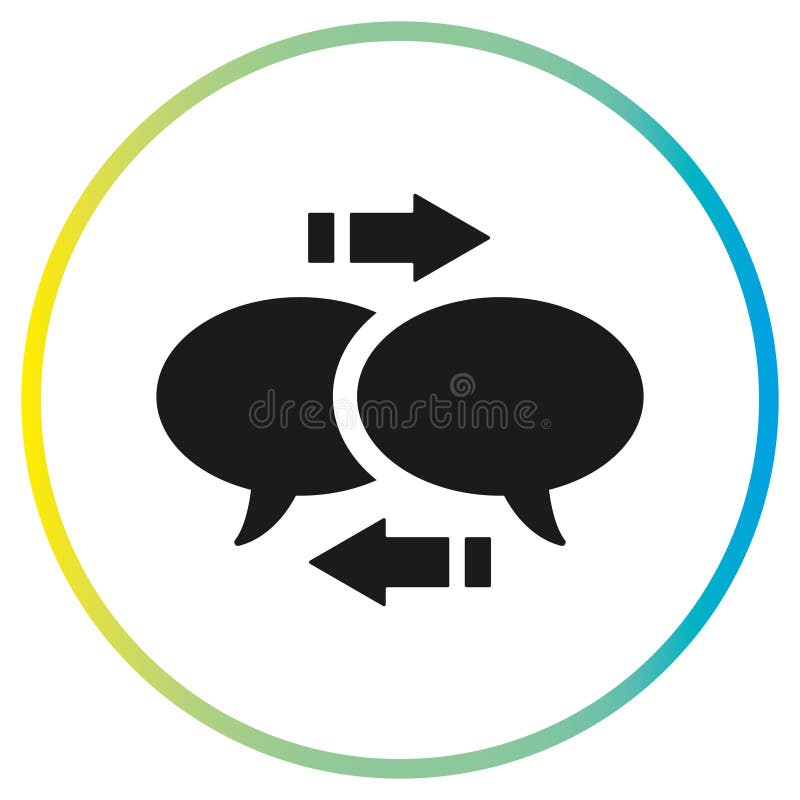 Interpreter Dialog, Translate Icon, Learning Chat, Flat Symbol Stock ...