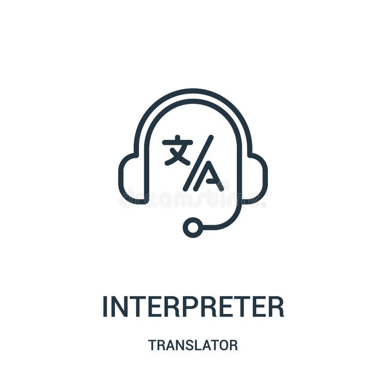 Interpreter Icon Vector from Translator Collection. Thin Line ... Interpreter Icon Vector from Translator Collection. Thin Line ...
