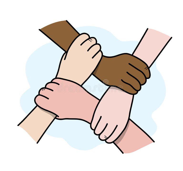 Interlocking Hands Stock Illustrations – 126 Interlocking Hands Stock ...