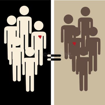 Two Groups People Black White Stock Illustrations – 16 Two Groups ...