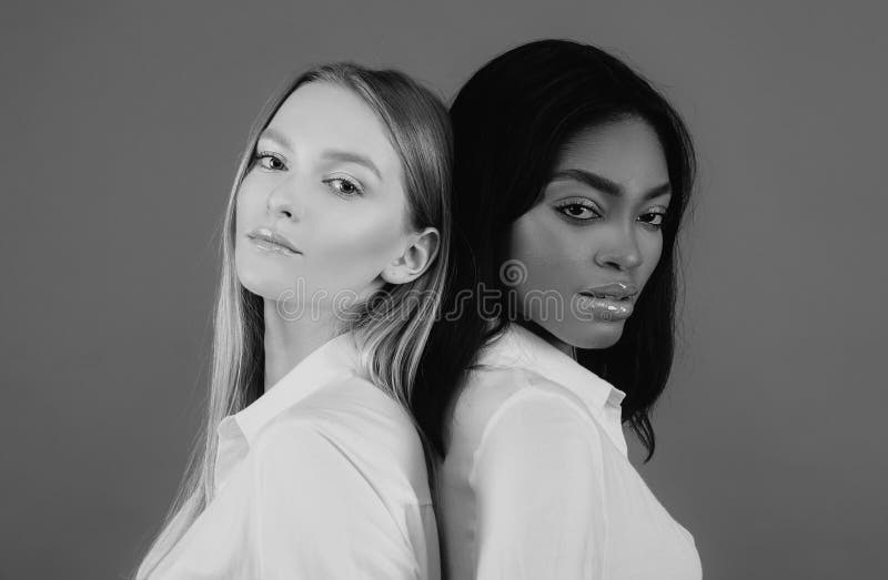 Interracial Multiethnic Lesbian Concept Mixed Nation Woman
