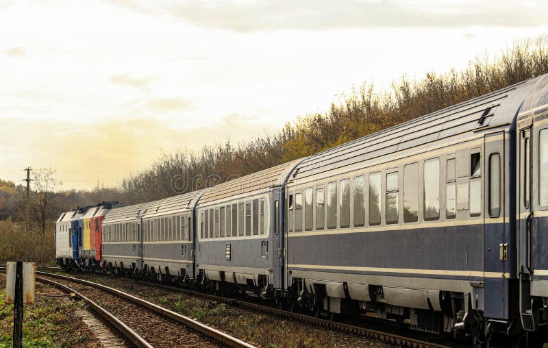 Romanian passanger train editorial photo. Image of transport - 265708151