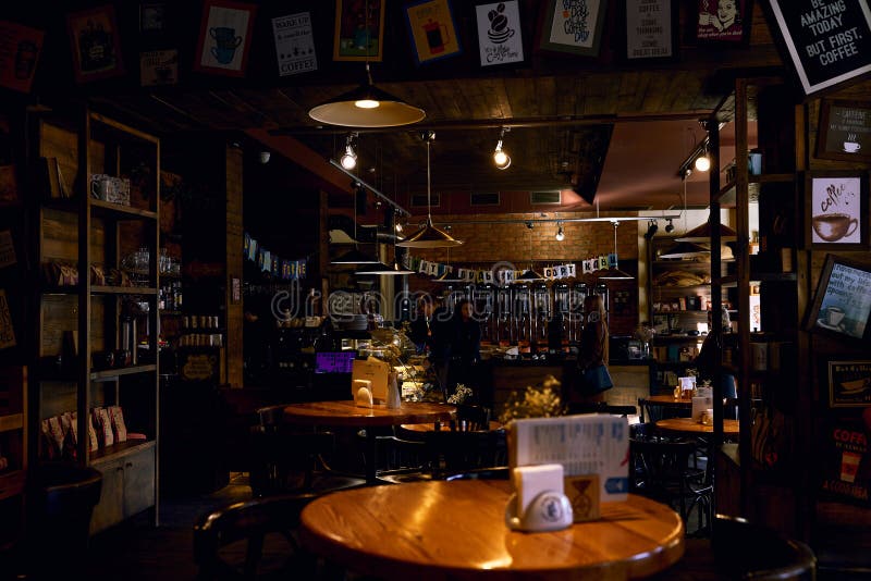 Spectacular Light on Cafe Tables. Odessa Ukraine Editorial Image ...