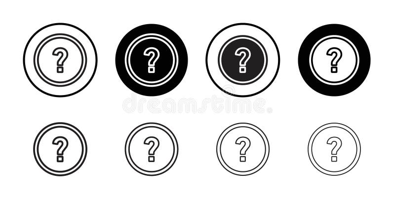 Interrogation Icon Isolated Flat Vector in Outline Stock Vector ...