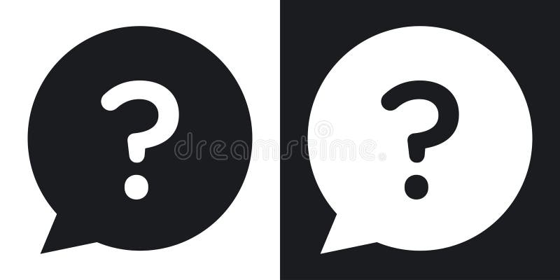 Interrogation Icon Set. Ask Question Help Button Vector Symbol. Information Faq Query Web Sign ...