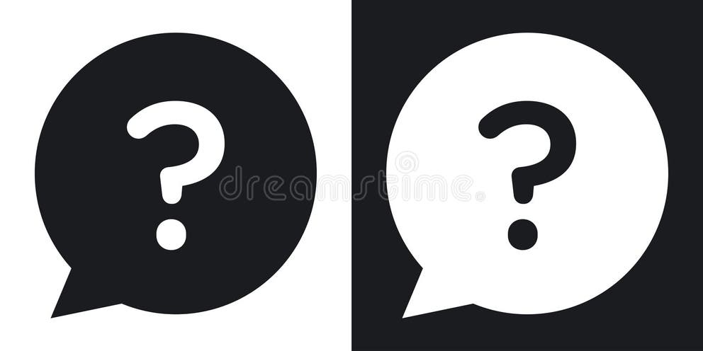 Interrogation Icon Set. Ask Question Help Button Vector Symbol. Information Faq Query Web Sign ...