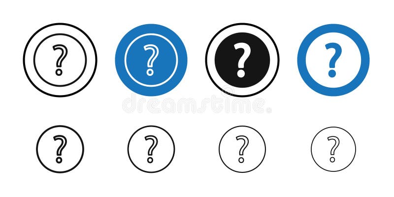 Interrogation Icon Thin Line Art Collection Stock Vector - Illustration ...