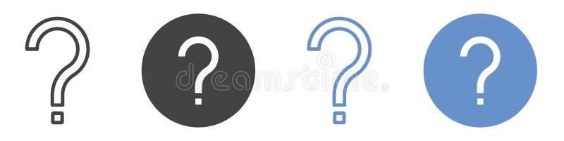 Interrogation Icon Flat Line Symbol Set Stock Vector - Illustration of ...