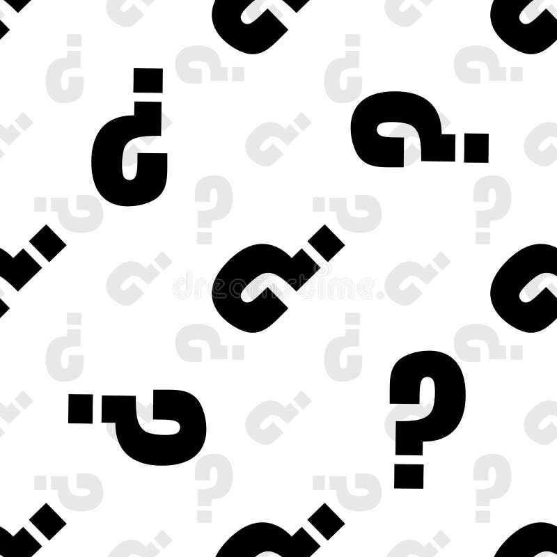 Question Marks or Interrogation Pattern Stock Vector - Illustration of ...
