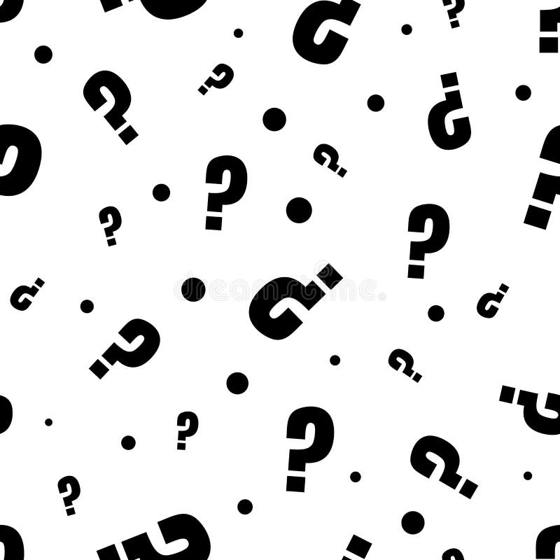 Question Marks or Interrogation Pattern Stock Vector - Illustration of ...