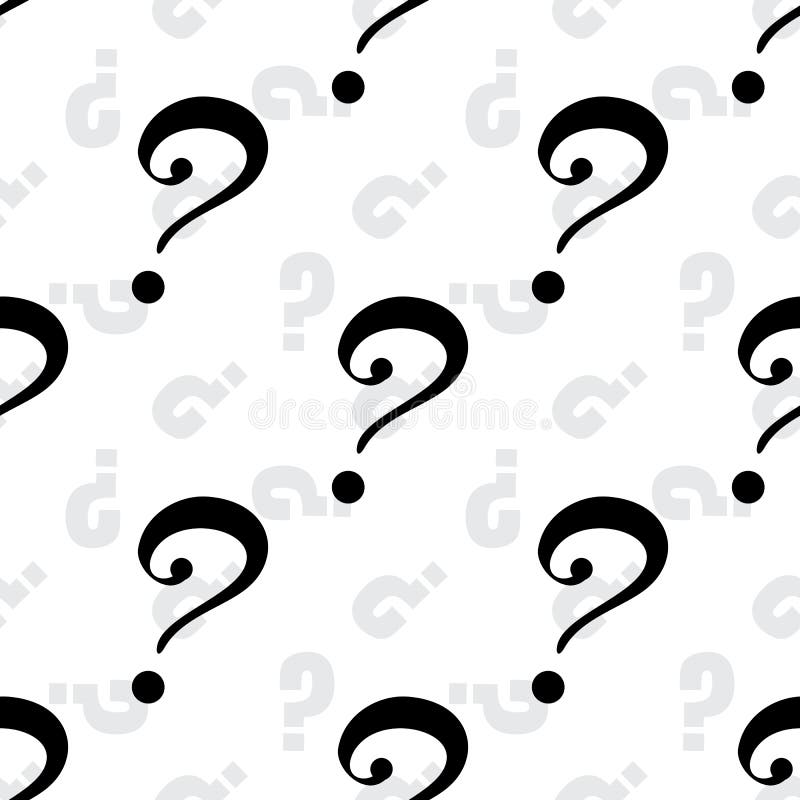Question Marks or Interrogation Pattern Stock Vector - Illustration of ...