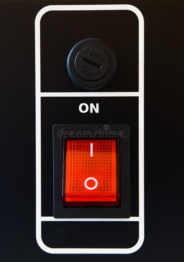 Interrupteur rouge image stock. Image du tension, électrique - 11609609