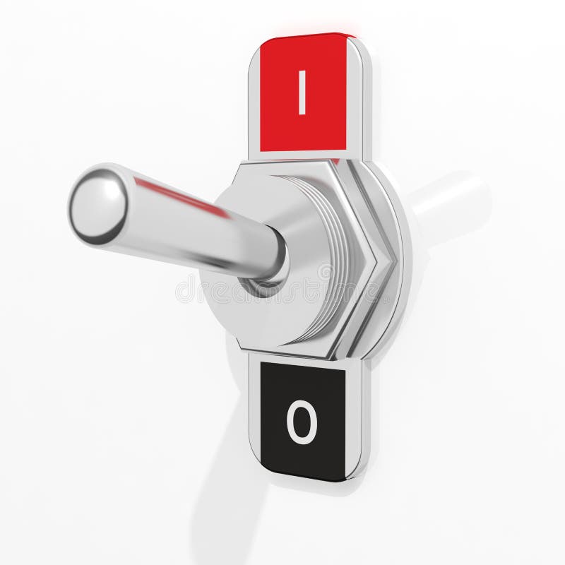 Interruptor Encendido-apagado Del Elemento 3D Stock de ilustración ...