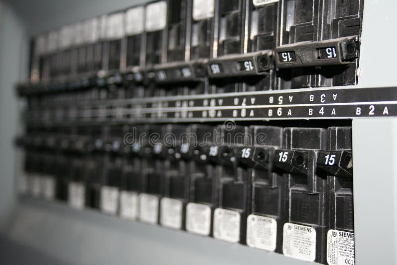 Interruptores eléctricos. foto de archivo. Imagen de potencia - 12930268
