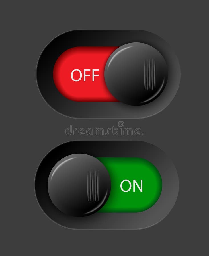 Interruptores Encendido-apagado Ilustración del Vector - Ilustración de ...