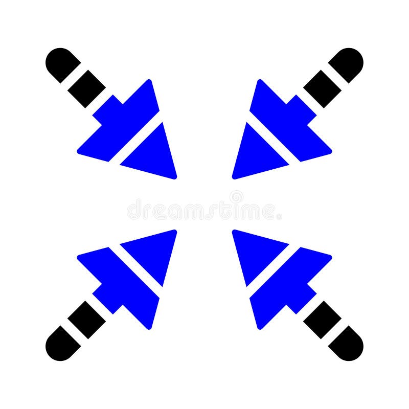 Intersect Arrow Icon stock vector. Illustration of sign - 243635273