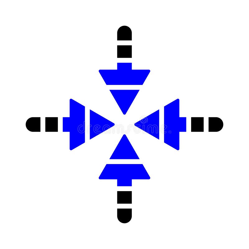 Intersect Arrow Icon stock vector. Illustration of graphic - 243635630