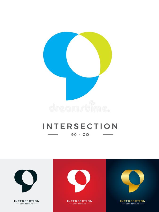 Intersect Sign; GO Letter - Number 90 Stock Vector - Illustration of ...