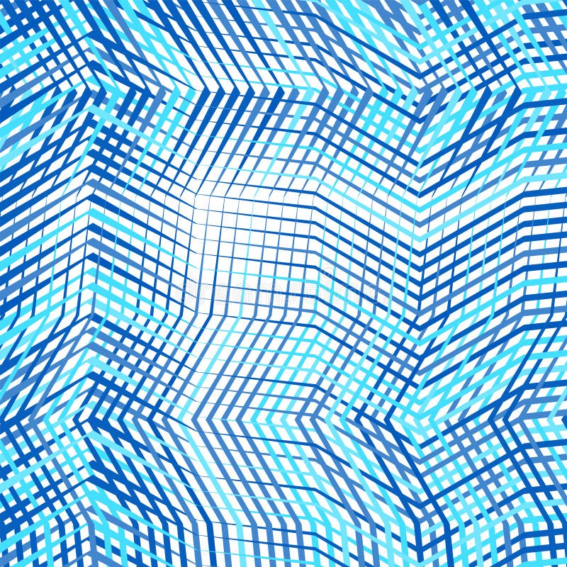 Intersected, Interweaved Irregular Lines, Stripes Blue Grid Pattern ...