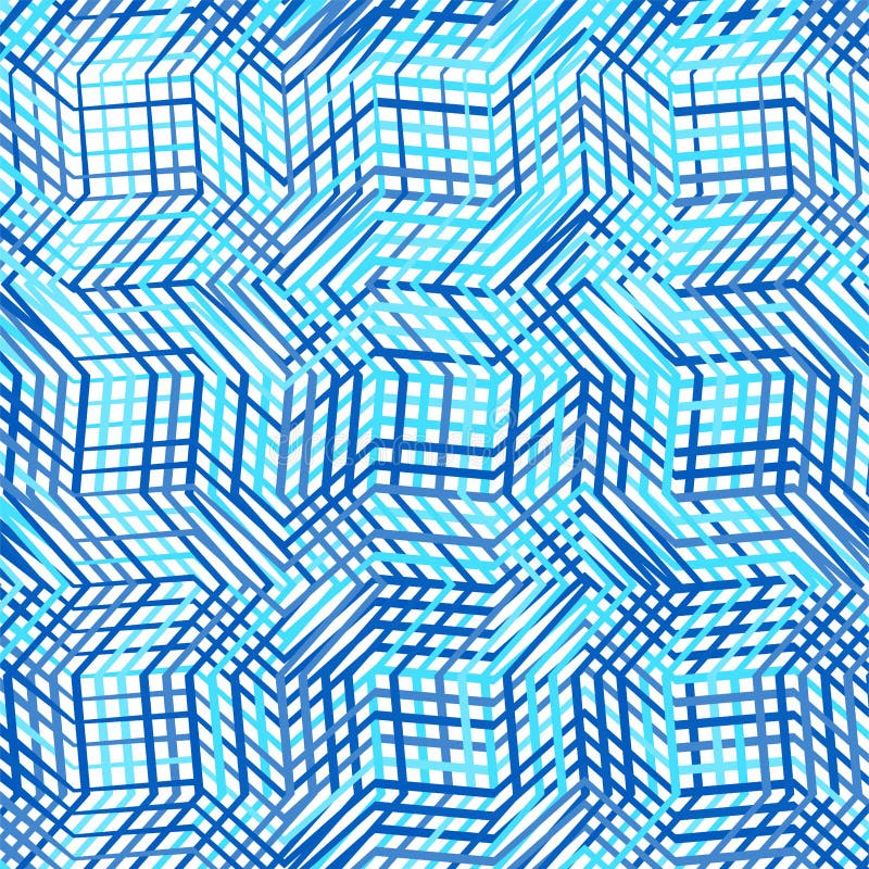 Intersected, Interweaved Irregular Lines, Stripes Blue Grid Pattern ...