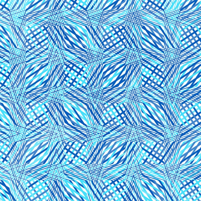 Intersected, Interweaved Irregular Lines, Stripes Blue Grid Pattern ...