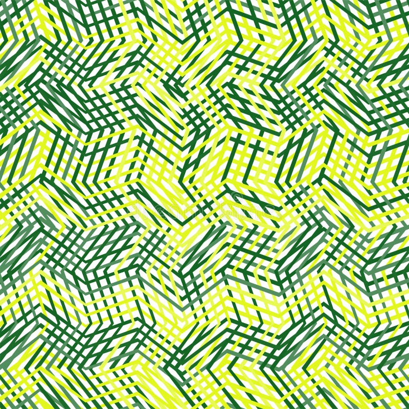 Intersected, Interweaved Irregular Lines, Stripes Green Grid Pattern ...