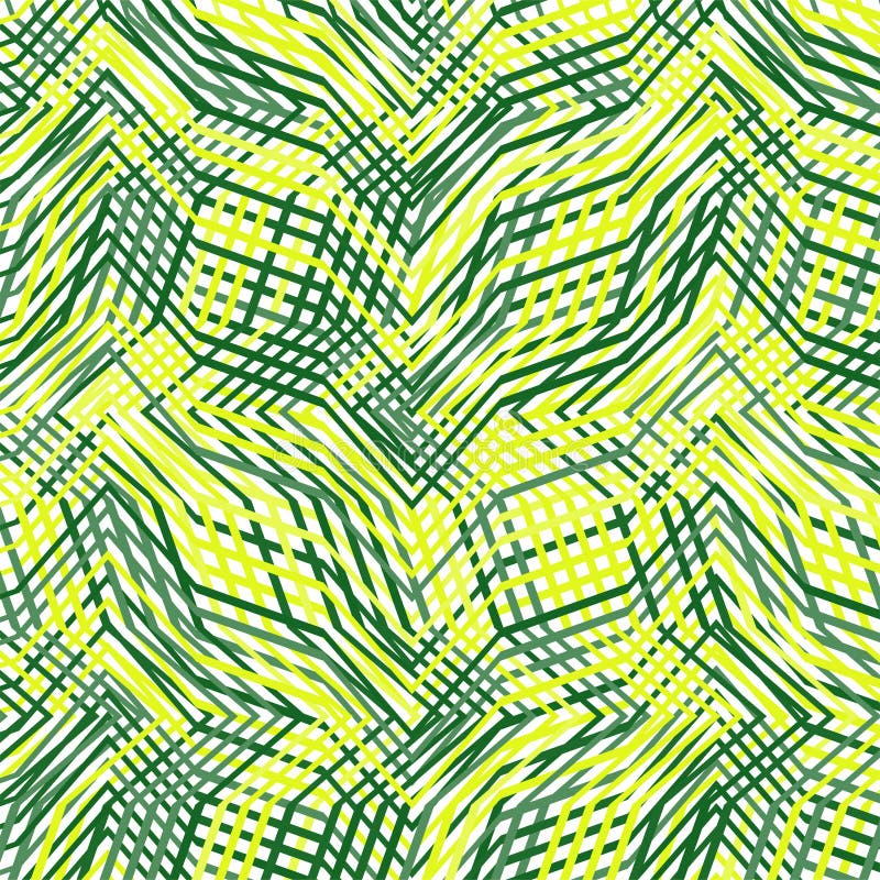 Intersected, Interweaved Irregular Lines, Stripes Green Grid Pattern ...