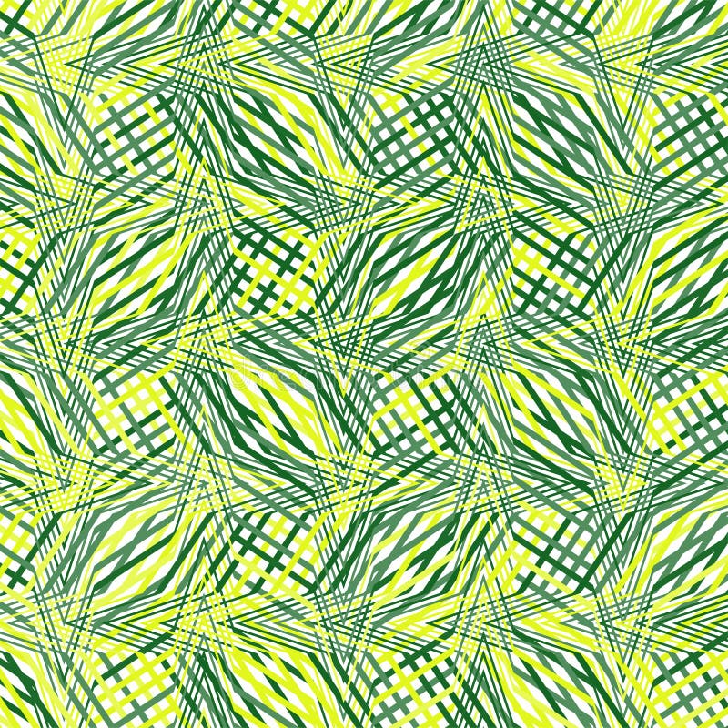 Intersected, Interweaved Irregular Lines, Stripes Green Grid Pattern ...