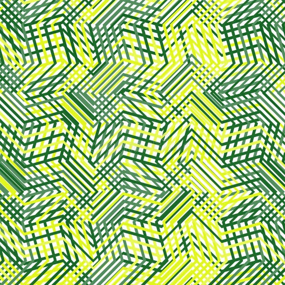 Intersected, Interweaved Irregular Lines, Stripes Green Grid Pattern ...