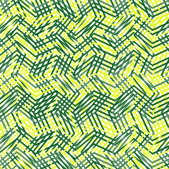 Intersected, Interweaved Irregular Lines, Stripes Green Grid Pattern ...
